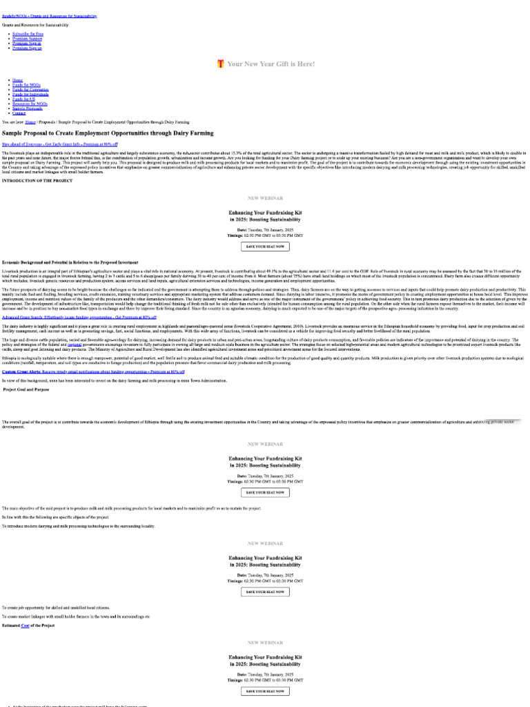 Sample Proposal Diary Farm | PDF