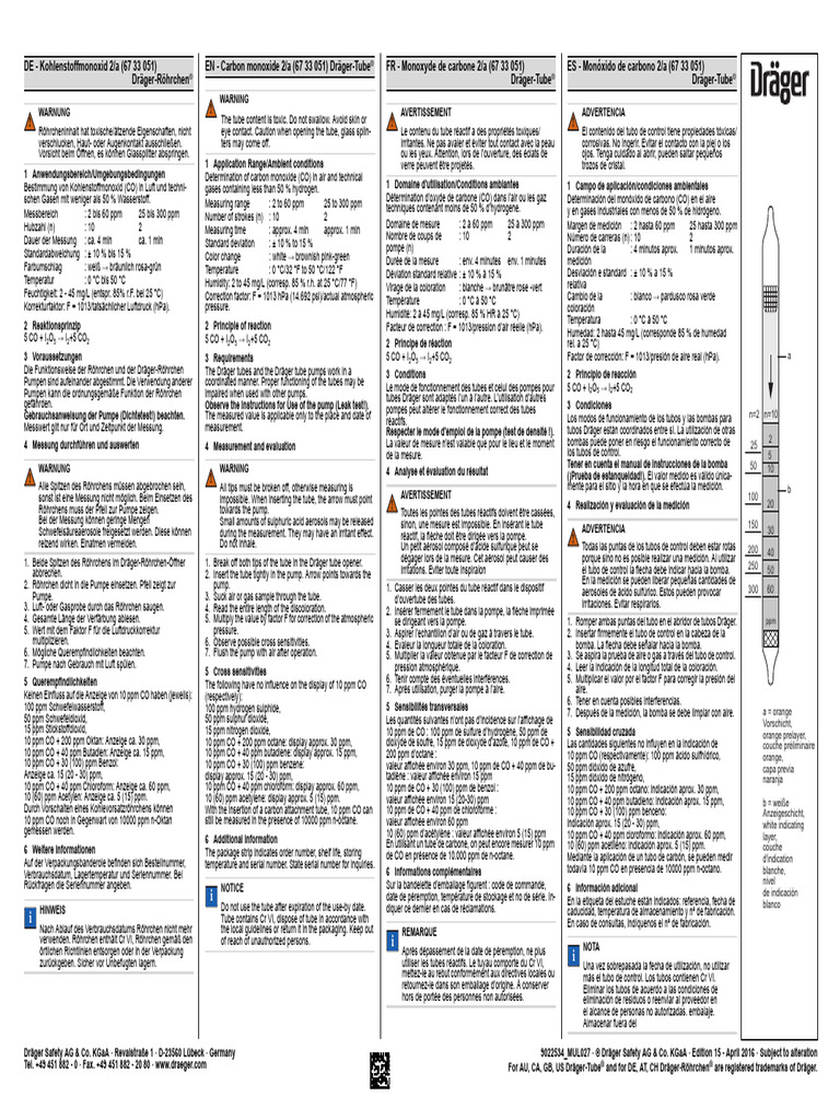 Dräger CO2 2-300 PPM | PDF | Chimie | Composés chimiques