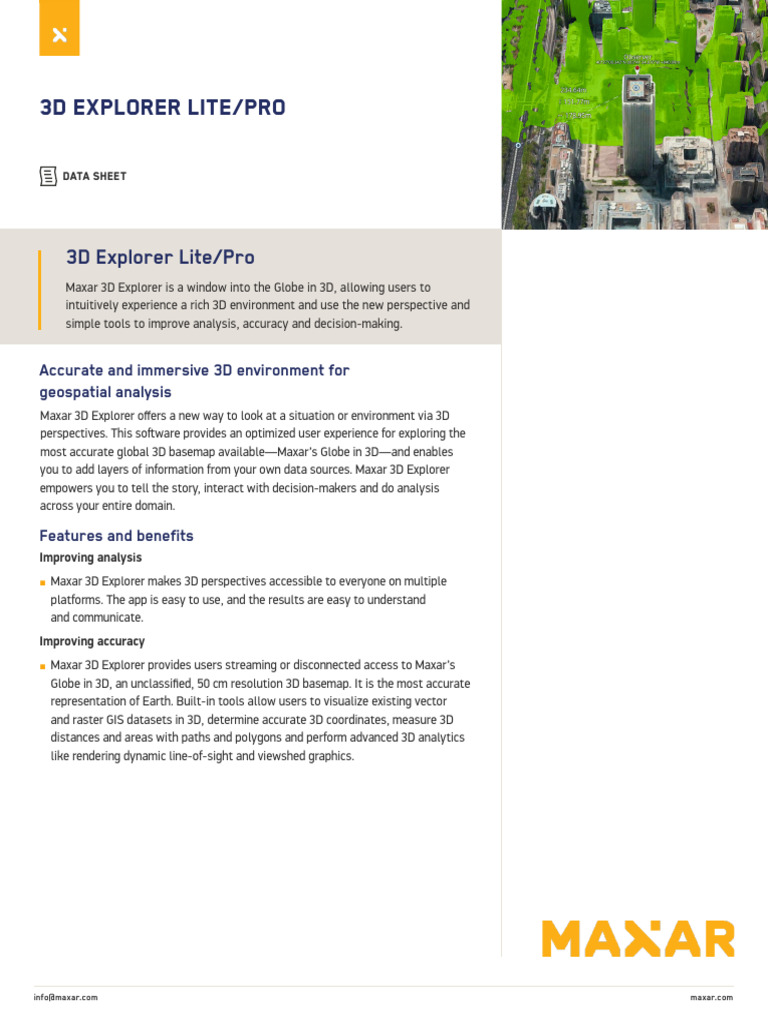 3d Explorer Lite Pro Data Sheet | PDF | 3 D Computer Graphics | Computing