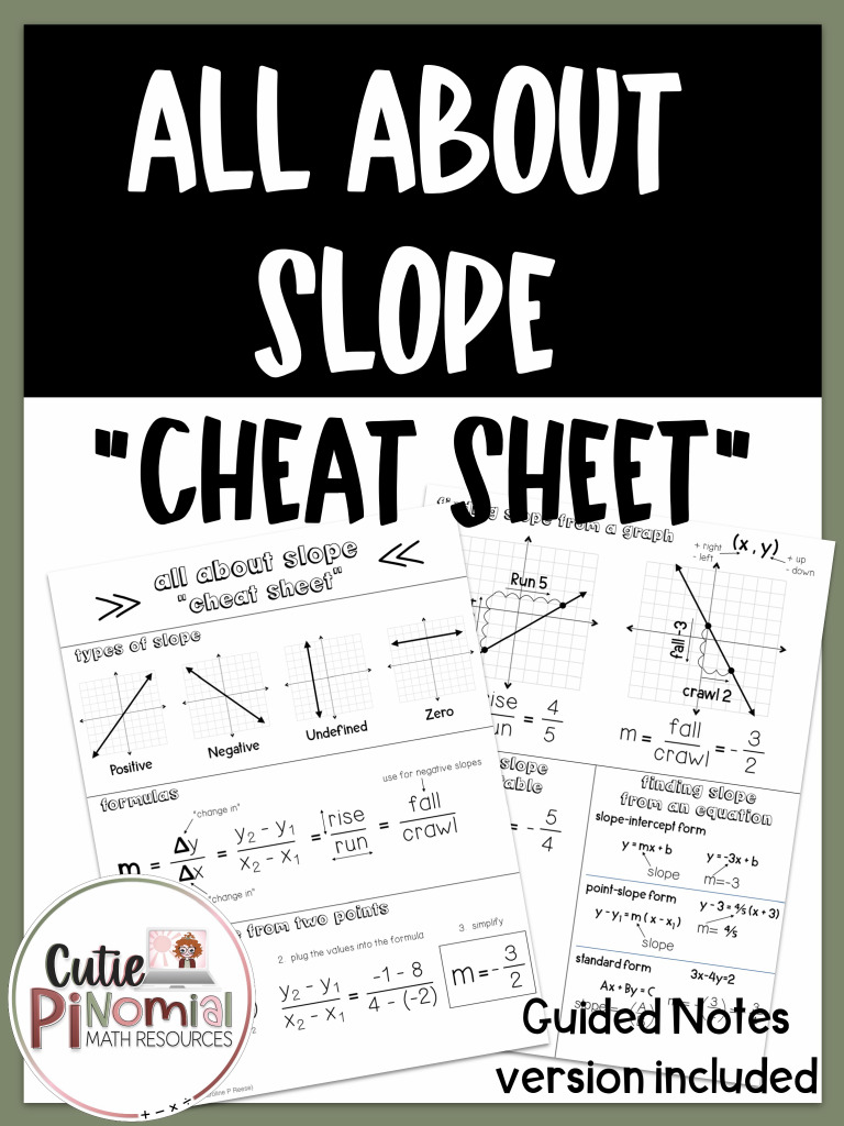 AllAboutSlopeCheatSheet 2 | PDF