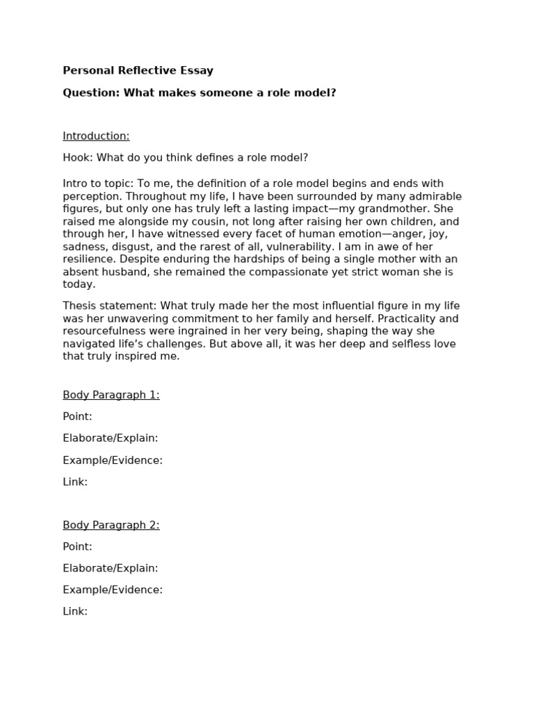 Personal Reflective Essay | PDF