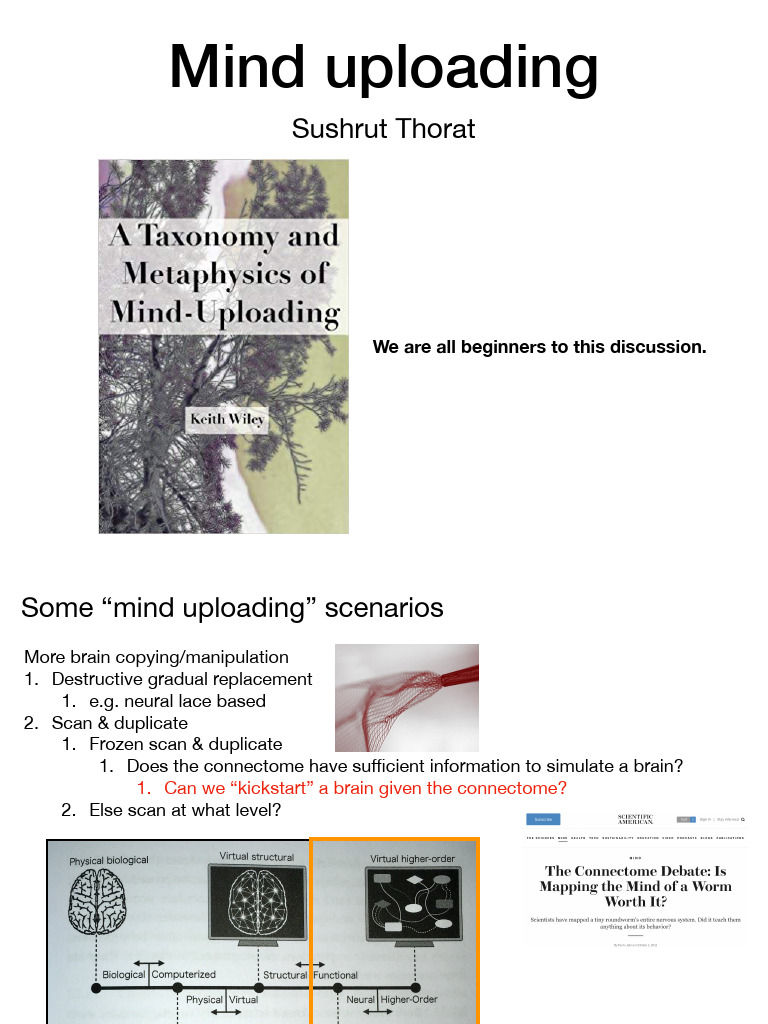 19 - Mind Uploading Discussion | PDF | Mind | Cognition