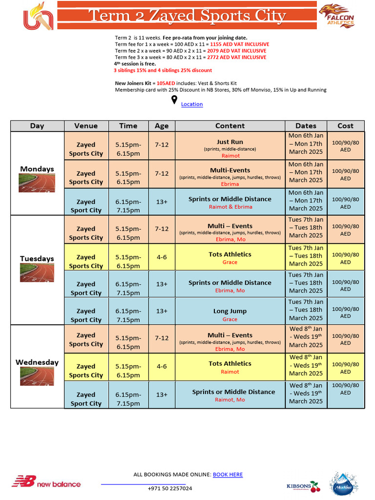 Zayed SC Term 2 Jan 25 With Ebrima | PDF | Physical Exercise | Sport Of Athletics
