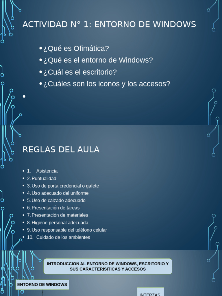 Entorno de Windows 1 | PDF | Sistema operativo | Hardware de la computadora
