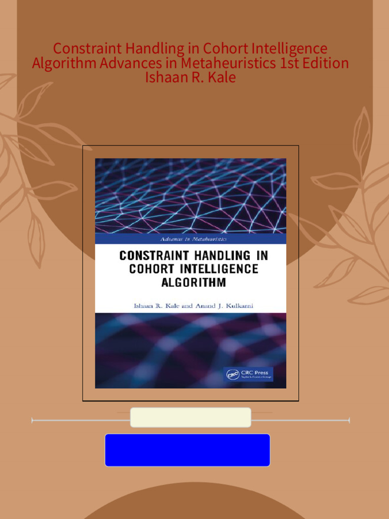 Constraint Handling in Cohort Intelligence Algorithm Advances in Metaheuristics 1st Edition ...