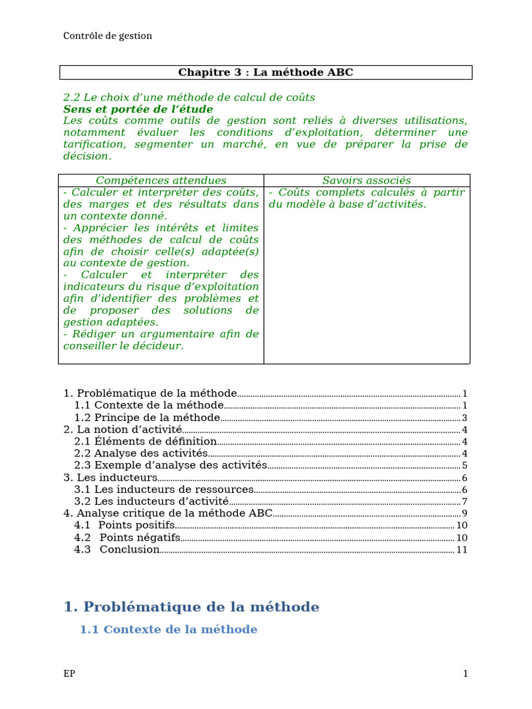 Méthode ABC dans le secteur automobile | PDF | Économie d'entreprise ...