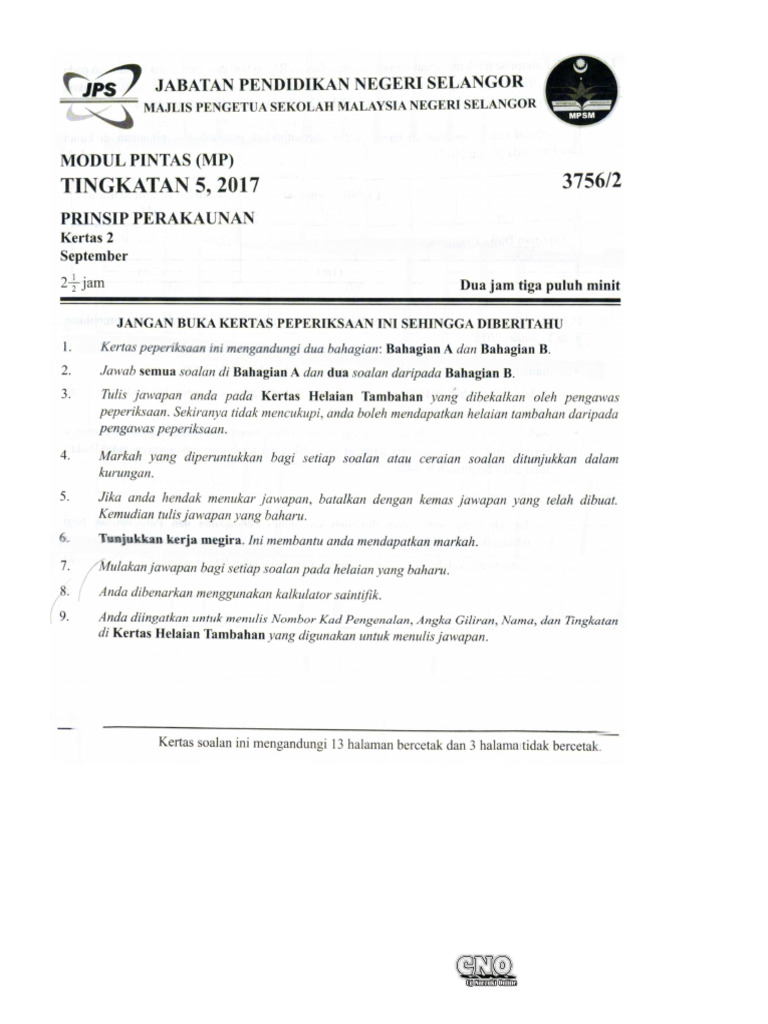 Trial SPM Akaun K2 SET 2 | PDF