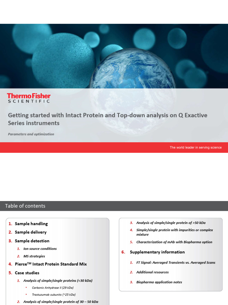 Getting Started With Intact Protein and Top Down Analysis - QE - Final ...