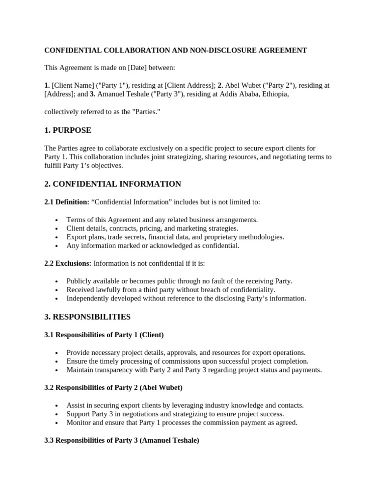 Confidential Collaboration Agreement | PDF | Legal Remedy | Non ...