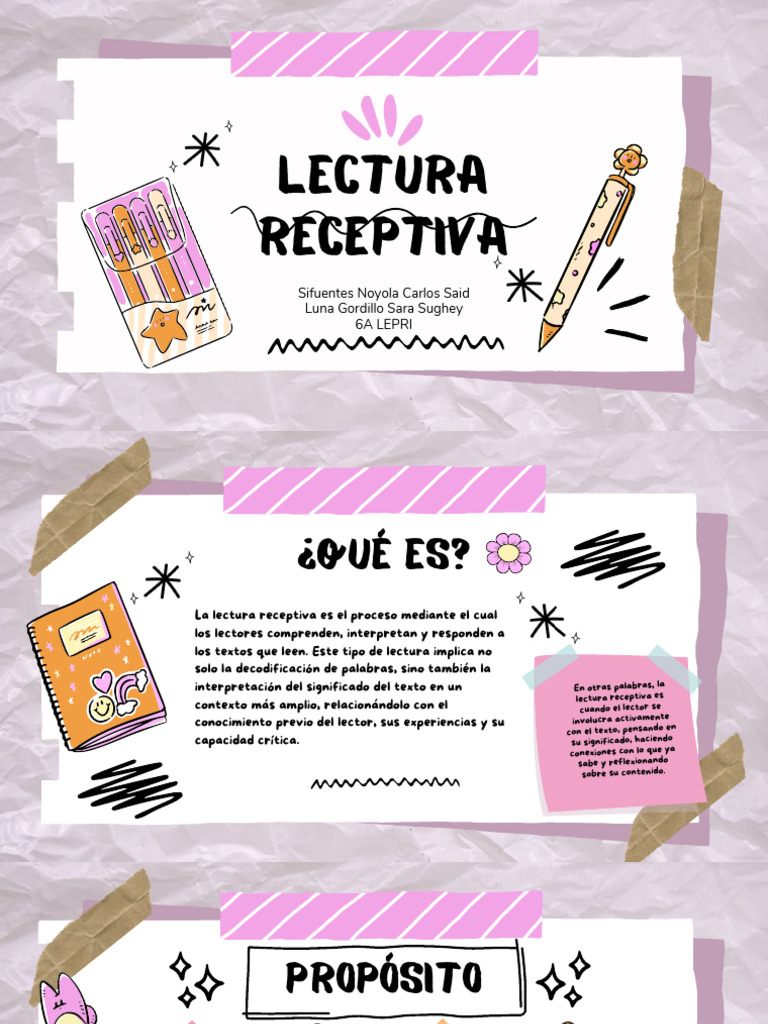 Lectura Receptiva PDF | PDF | Teoría de la educación | Ciencias del ...