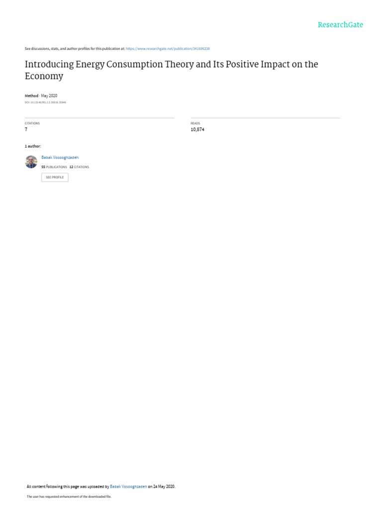 Energy Consumption Theory Explained | PDF | Renewable Energy | Energy ...
