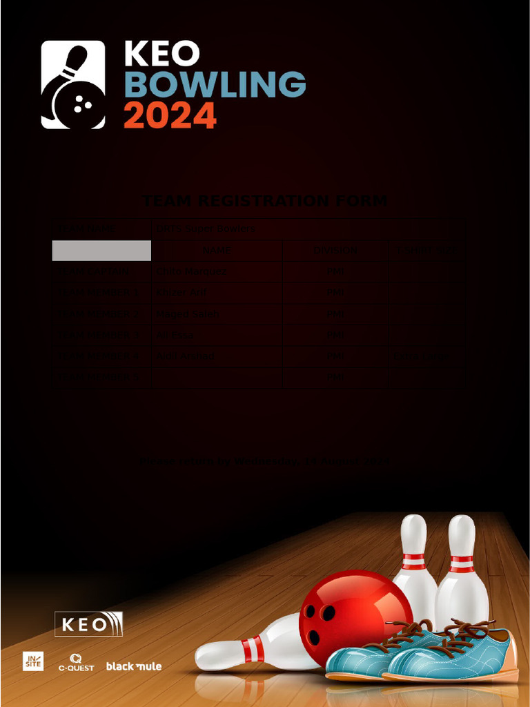 DRTS Super Bowlers Registration Form | PDF