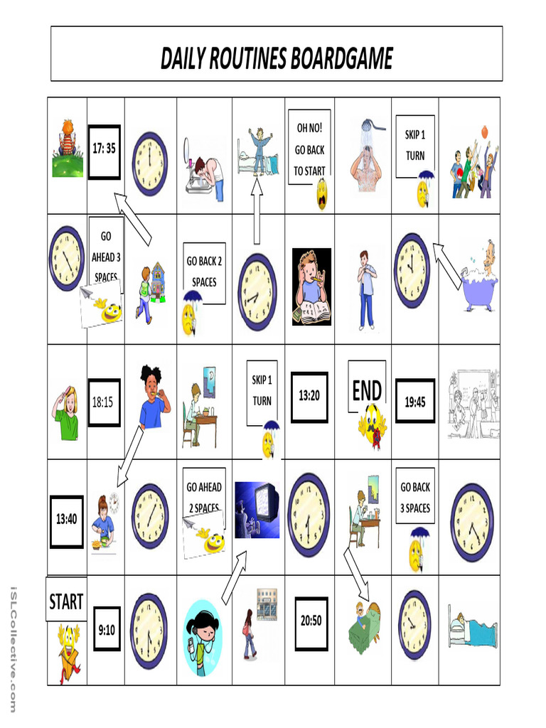 Daily Routines Board Game | PDF
