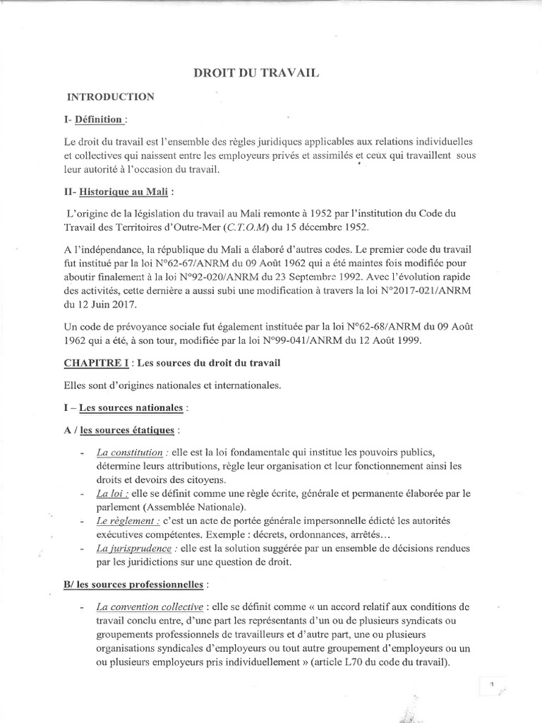 Droit Du Travail | PDF