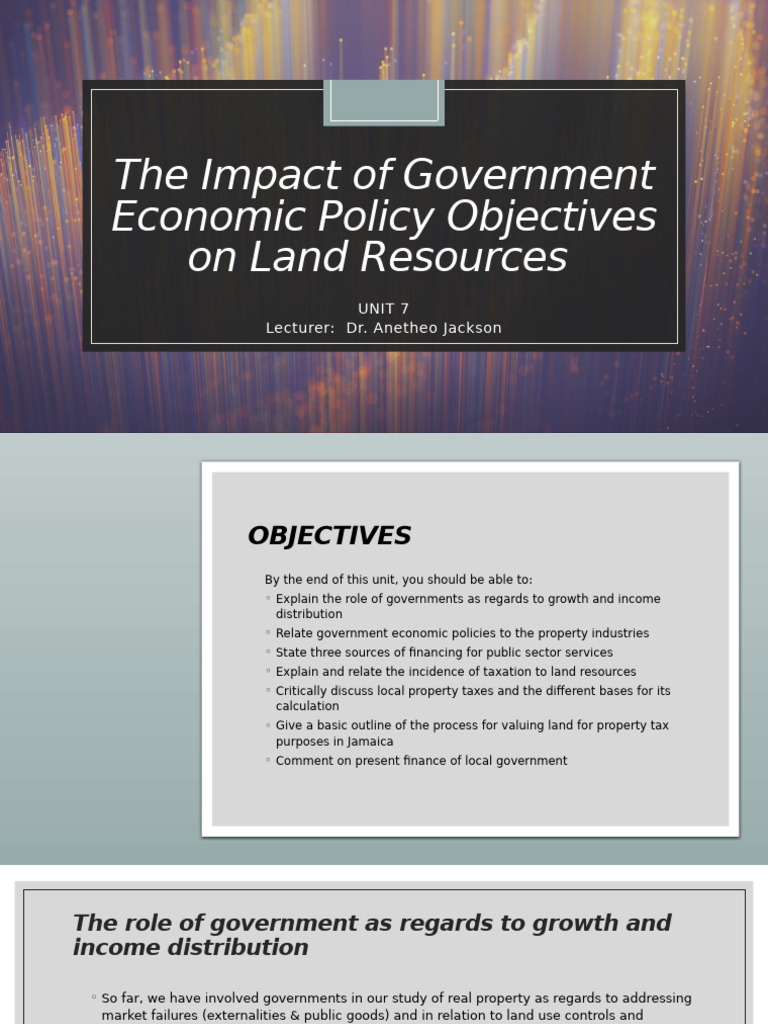 Unit 7 - Impact of Govt Policies On Land Resources | PDF | Taxes ...