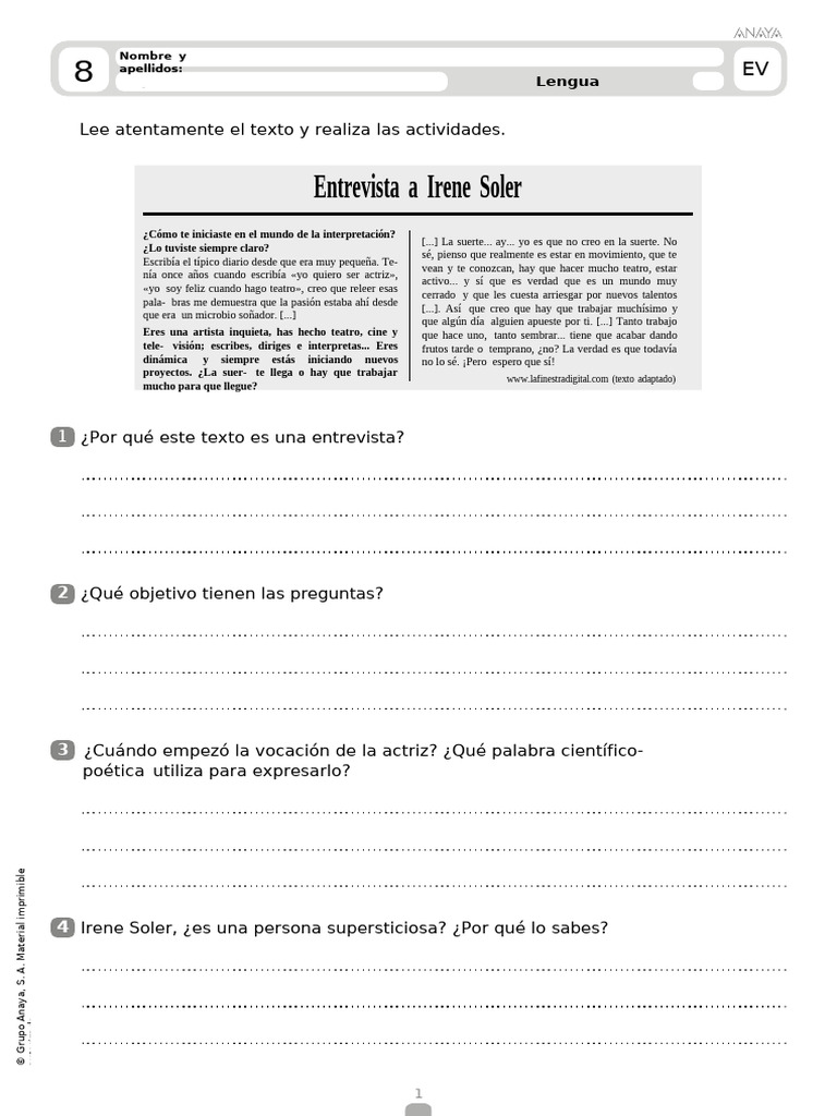 Actividades de Lengua 3º Grado | PDF | Conjugación gramatical | Verbo