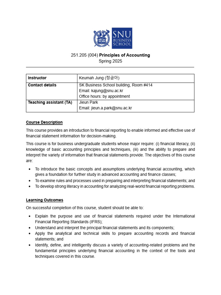 Principles of Accounting Course | PDF | Equity (Finance) | Accounting