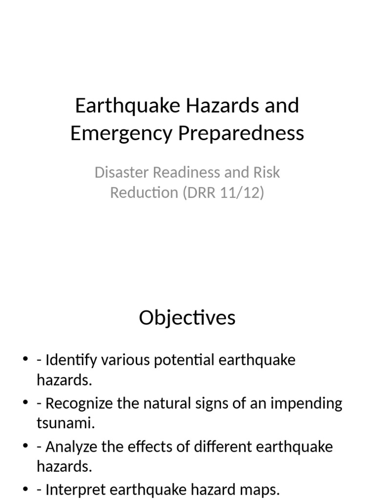 Earthquake_Hazards_and_Preparedness | PDF | Earthquakes | Tsunami