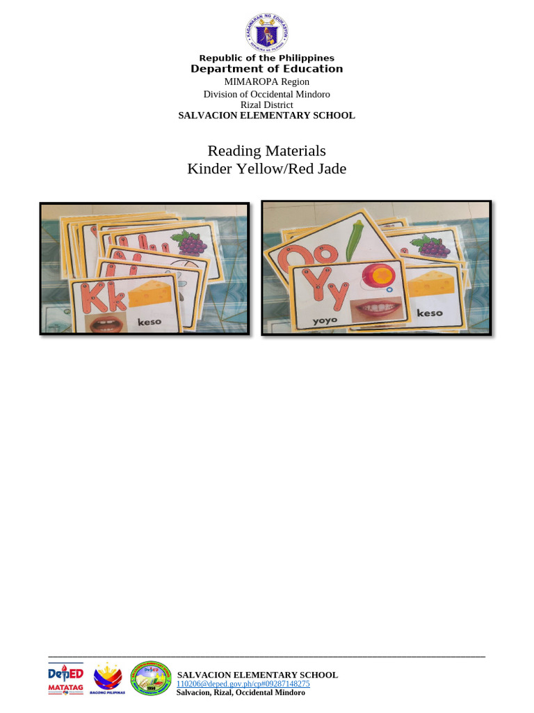 Reading Materials Lay Out Pics | PDF