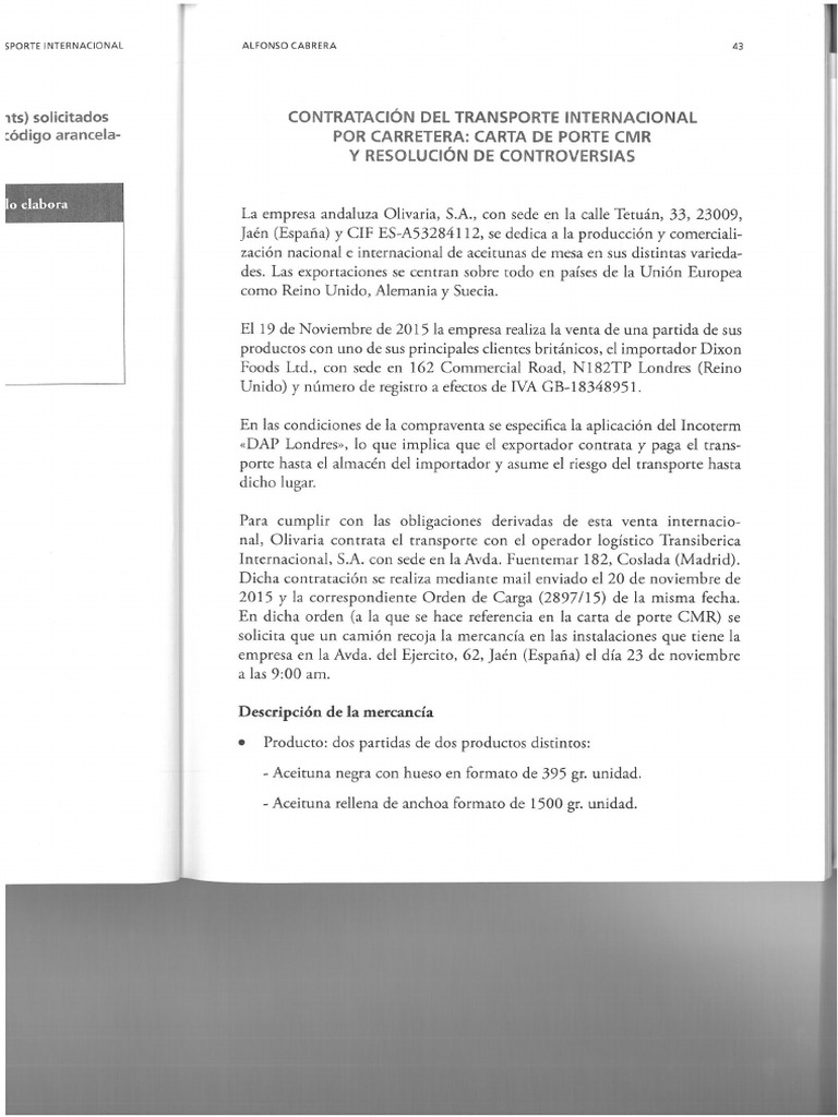 Caso Practico CMR | PDF
