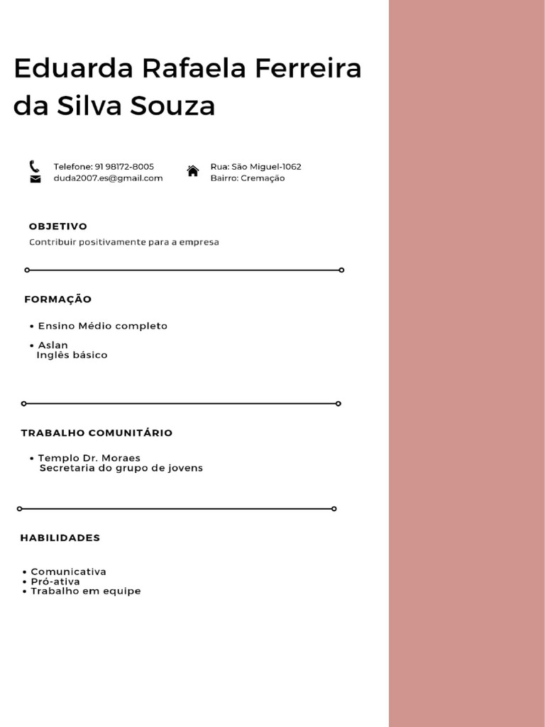 Eduarda Curriculo | PDF