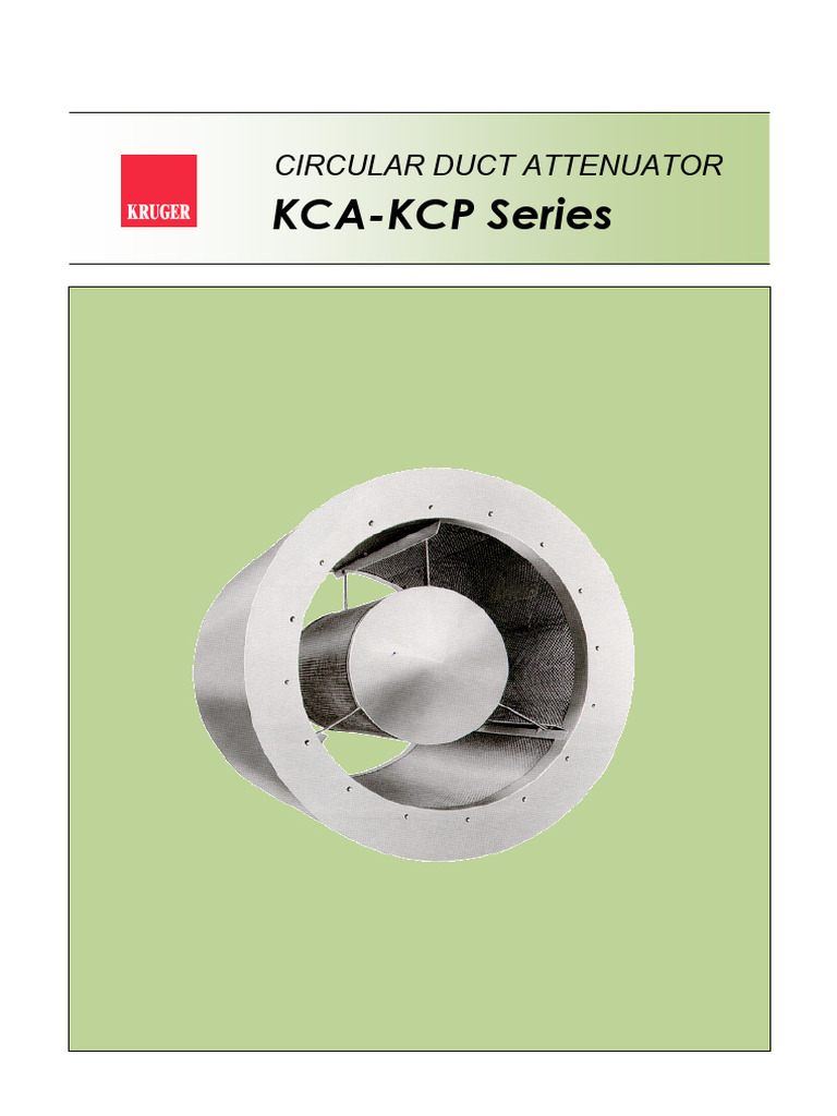 KCA-KCP Series - Circular Duct Attenuator - Product Catalogue | PDF | Duct (Flow) | Equipment