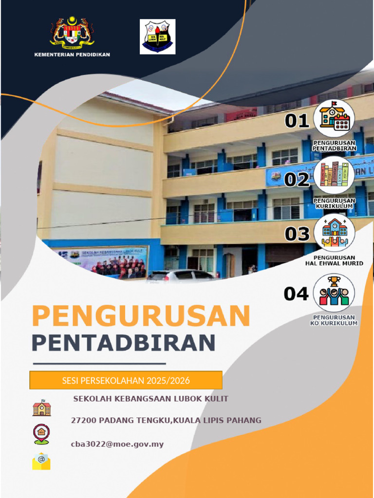 BUKU PENGURUSAN SEKOLAH SKLK 2024 Bahagian B BAHAGIAN PENTADBIRAN2 | PDF