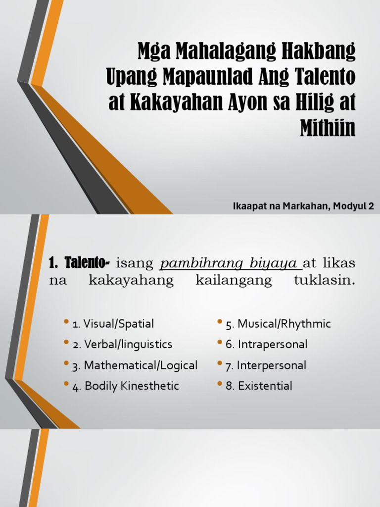 Mga-Mahalagang-Hakbang-Upang-Mapaunlad-Ang-Talento-at | PDF