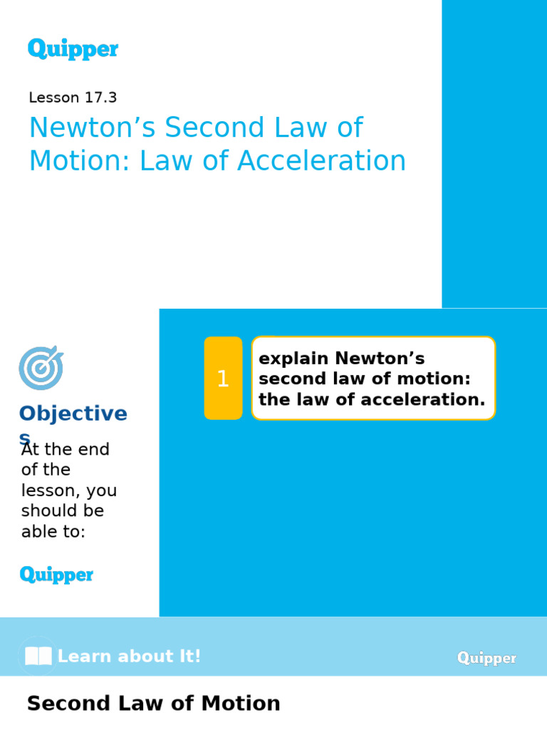 Physical Science SHS 17.3 Newtons Second Law of Motion Law of ...