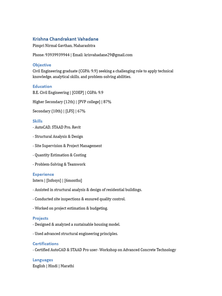 Krishna Resume | PDF