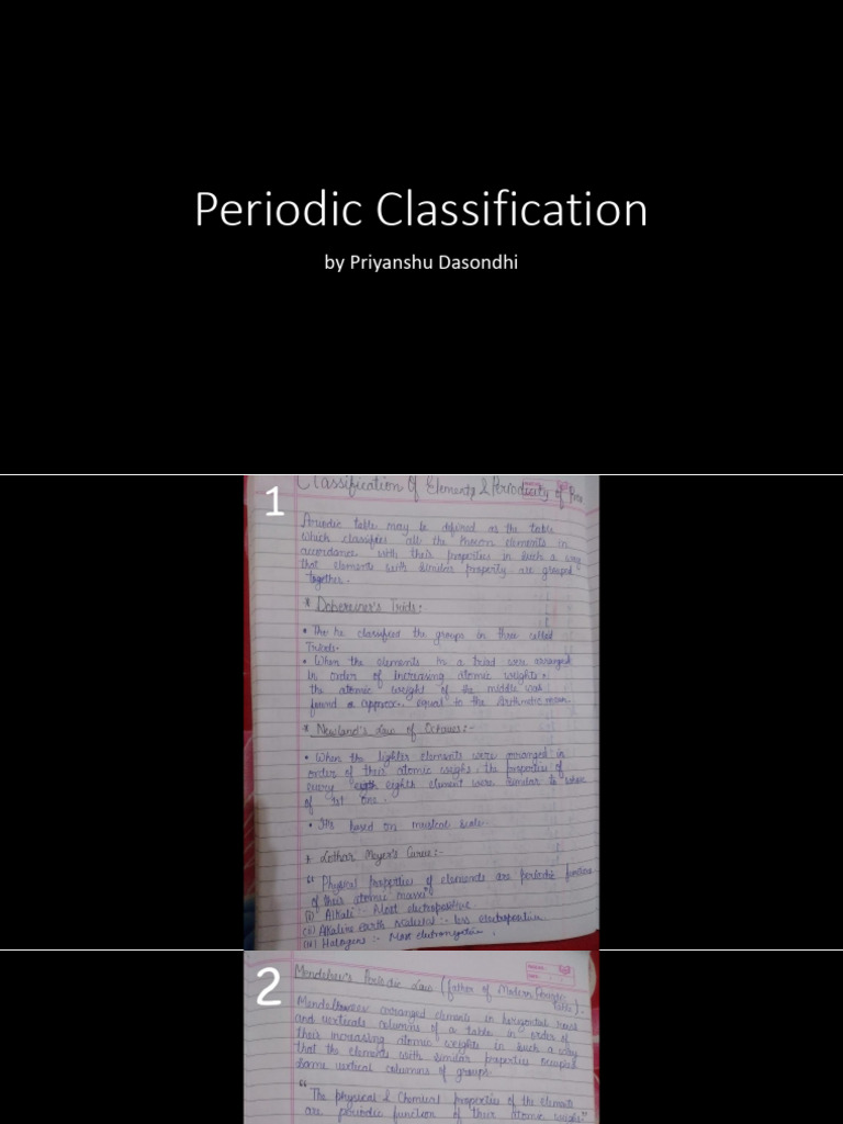 Periodic Classification | PDF