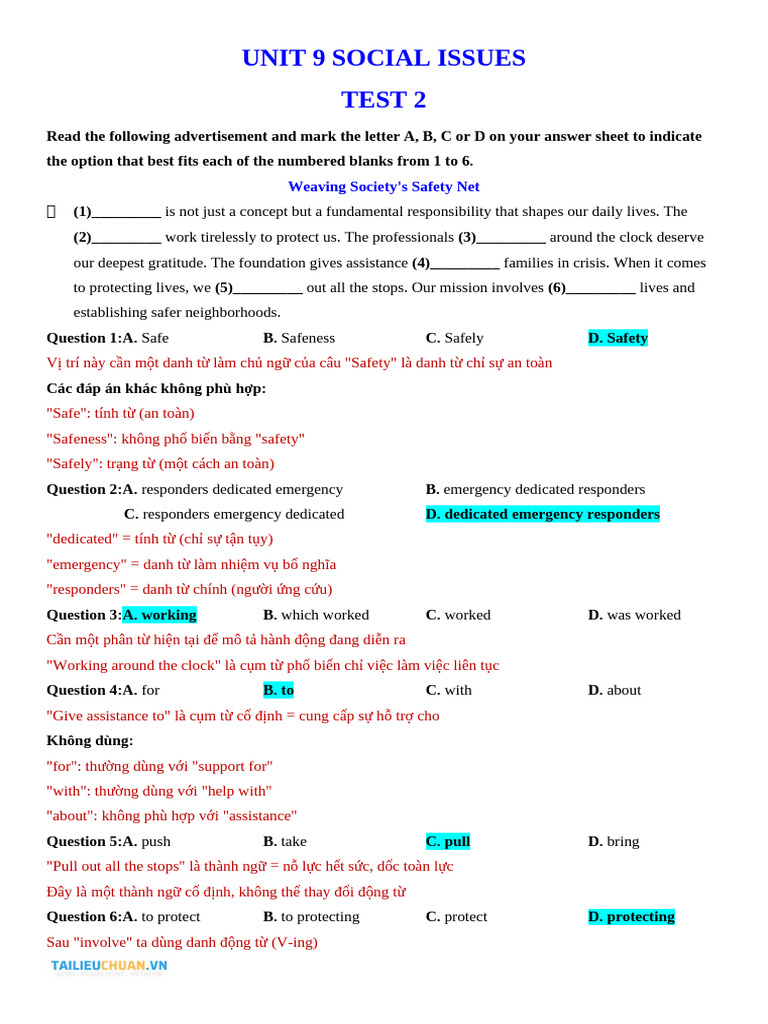 Unit 9 Grade 11 Test 2 Key | PDF