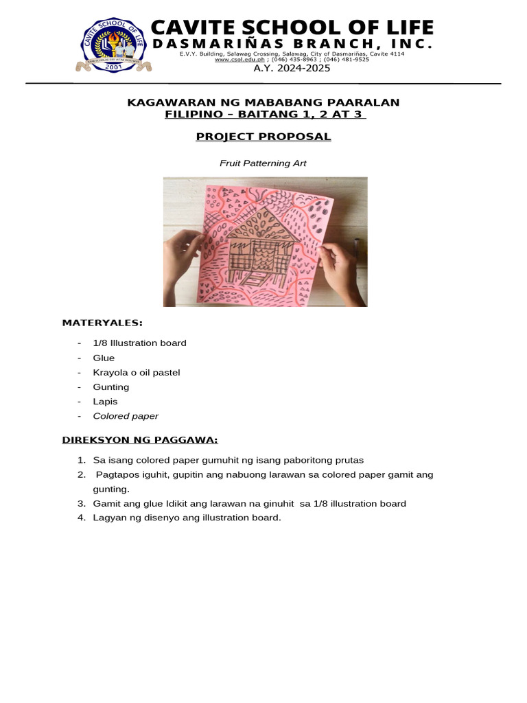 Project Proposal Filipino | PDF