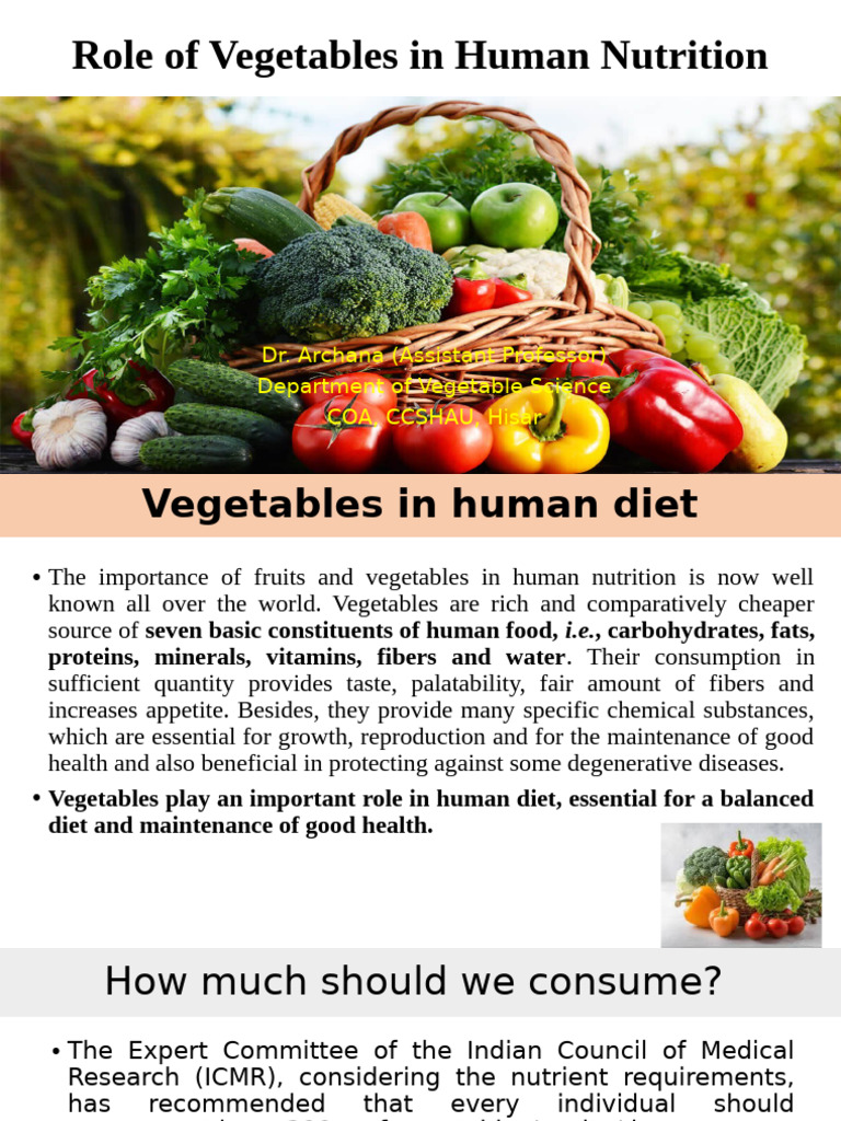 Vegetables: Essential Nutrients for Health | PDF | Dietary Fiber | Diet ...