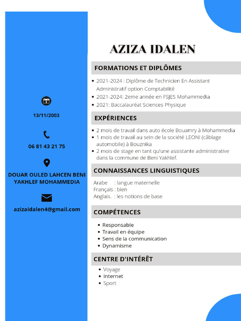CV Aziza | PDF