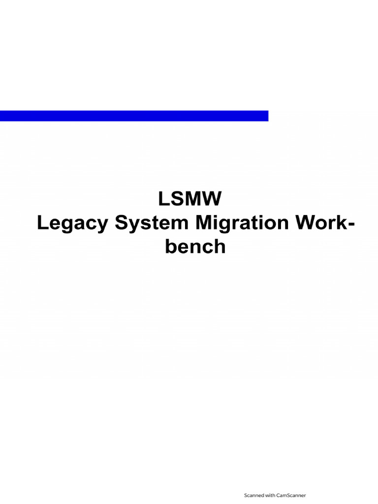 LSMW_ STEPS SCREENS | PDF