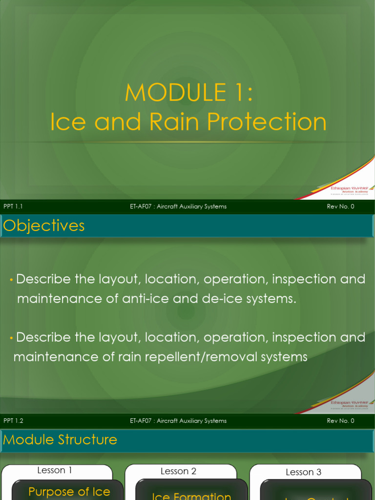 Aircraft Ice and Rain Protection Systems | PDF | Ice | Phases Of Matter