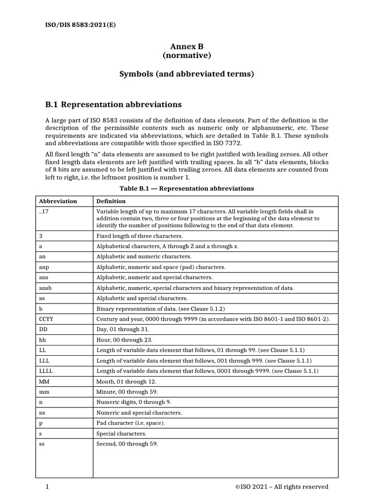 ISO_8583_2021_Annex B_Normative_Symbols and Abbreviated Terms | PDF ...