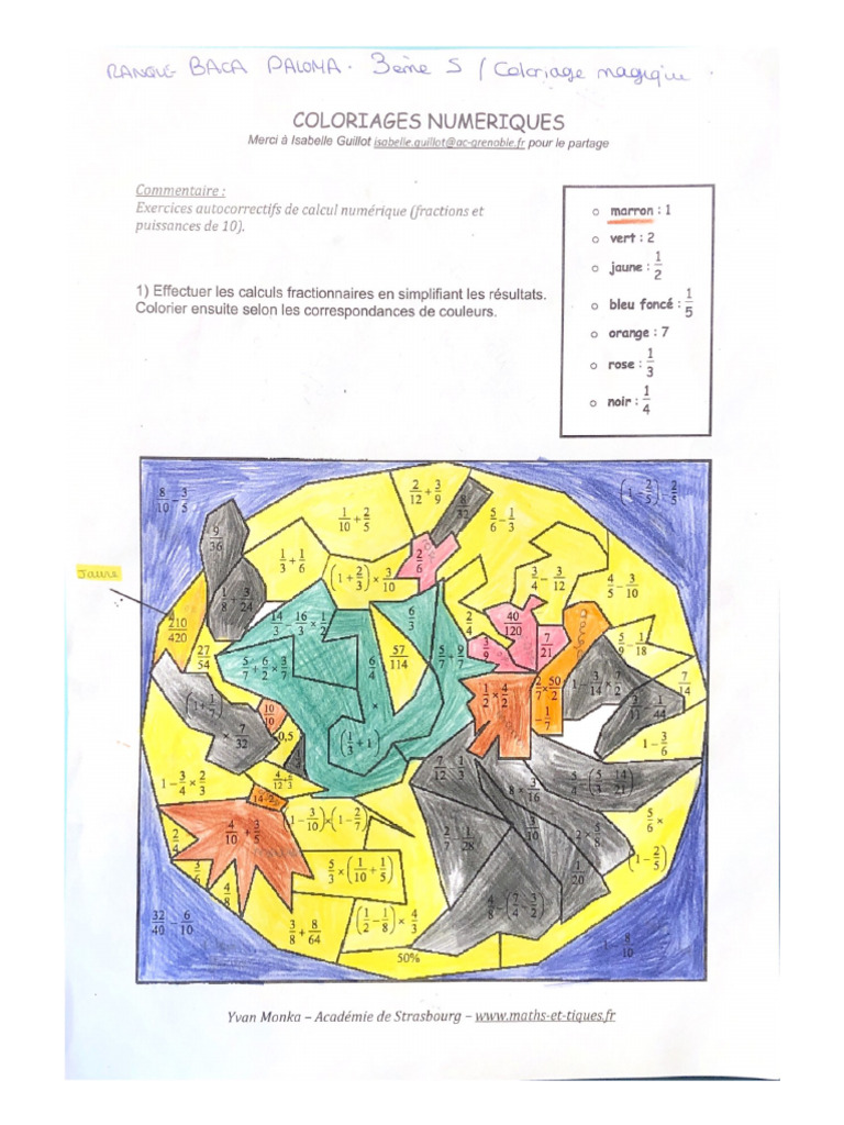 Coloriages Numeriques | PDF