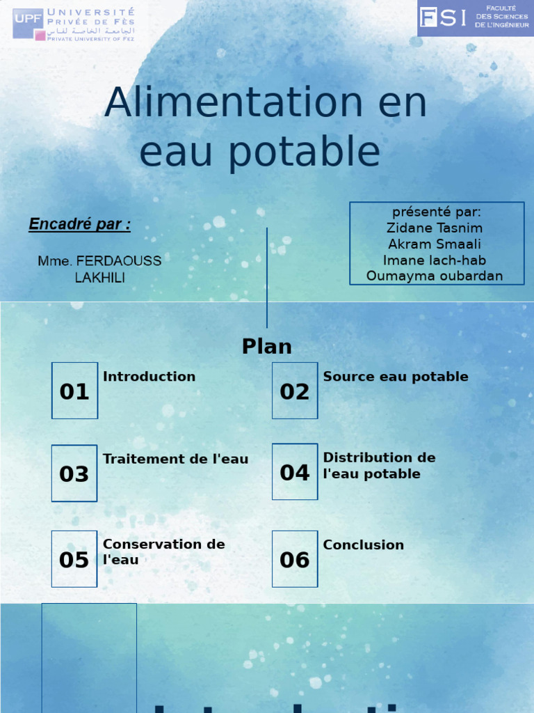 Alimentation en eau potable | PDF | Boire de l'eau | Eau