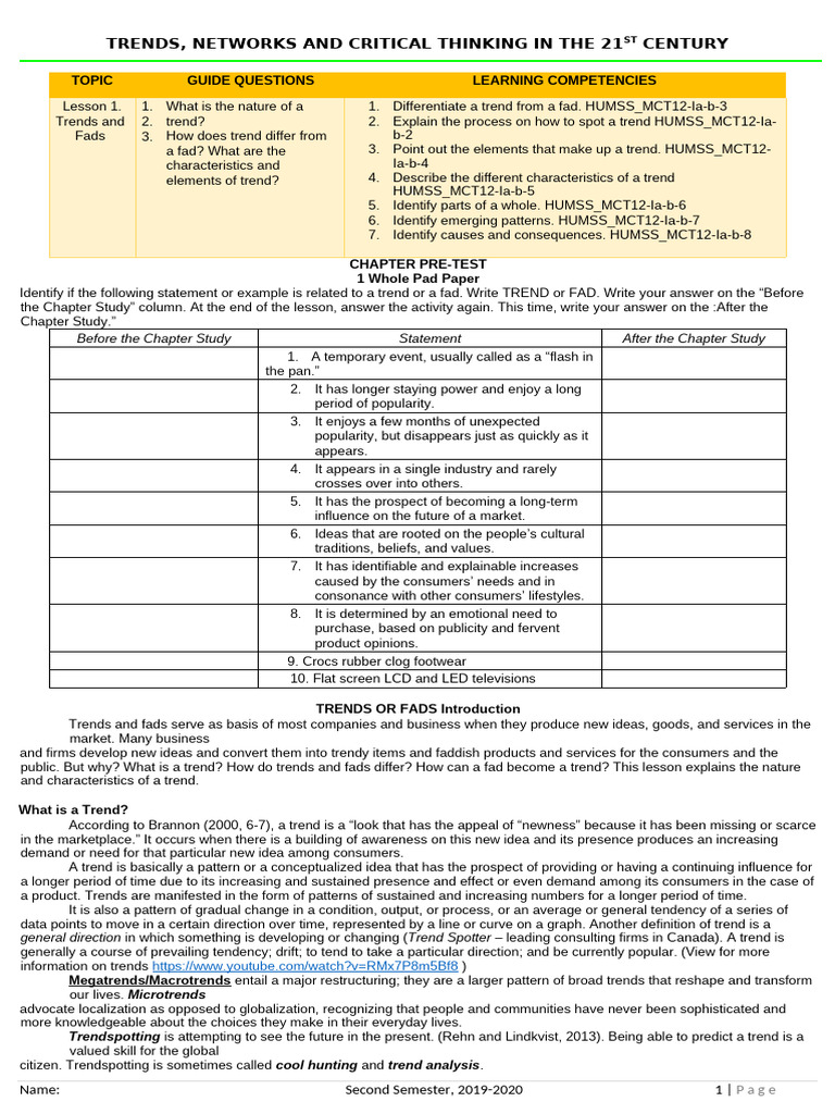 Understanding Trends vs. Fads | PDF