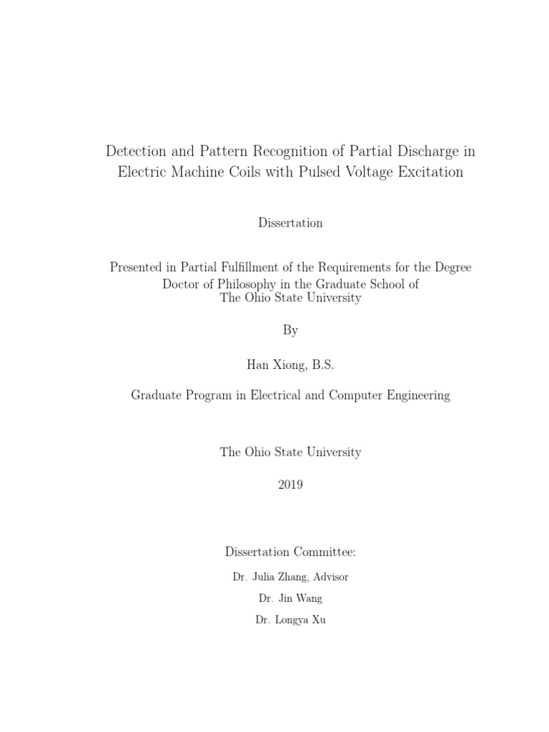 Detection and Pattern Recognition of Partial Discharge in Electric Machine Coils With Pulsed ...