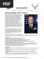 USAF Bio Template | PDF | Defence Ministries | Military