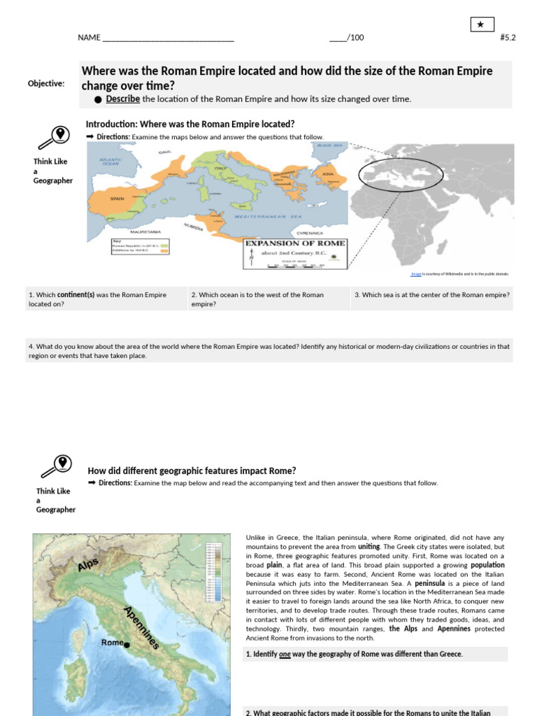 Roman Empire Geography and Society | PDF | Ancient Rome | Roman Republic