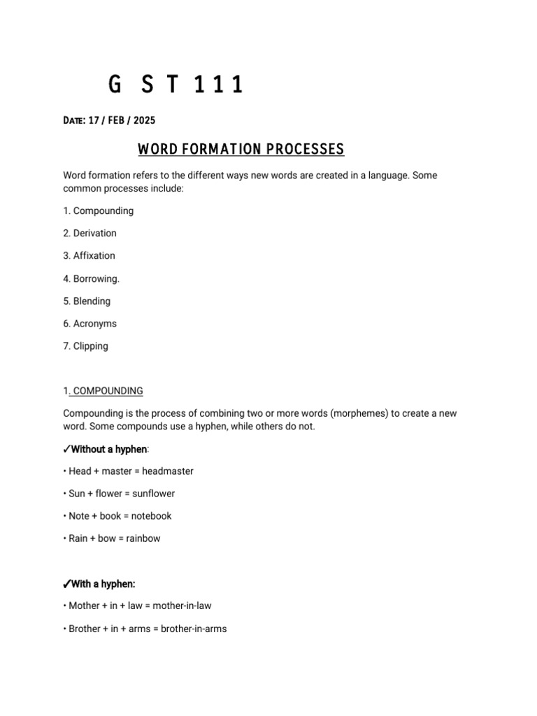 GST 111 Note (17 - Feb - 2025) | PDF