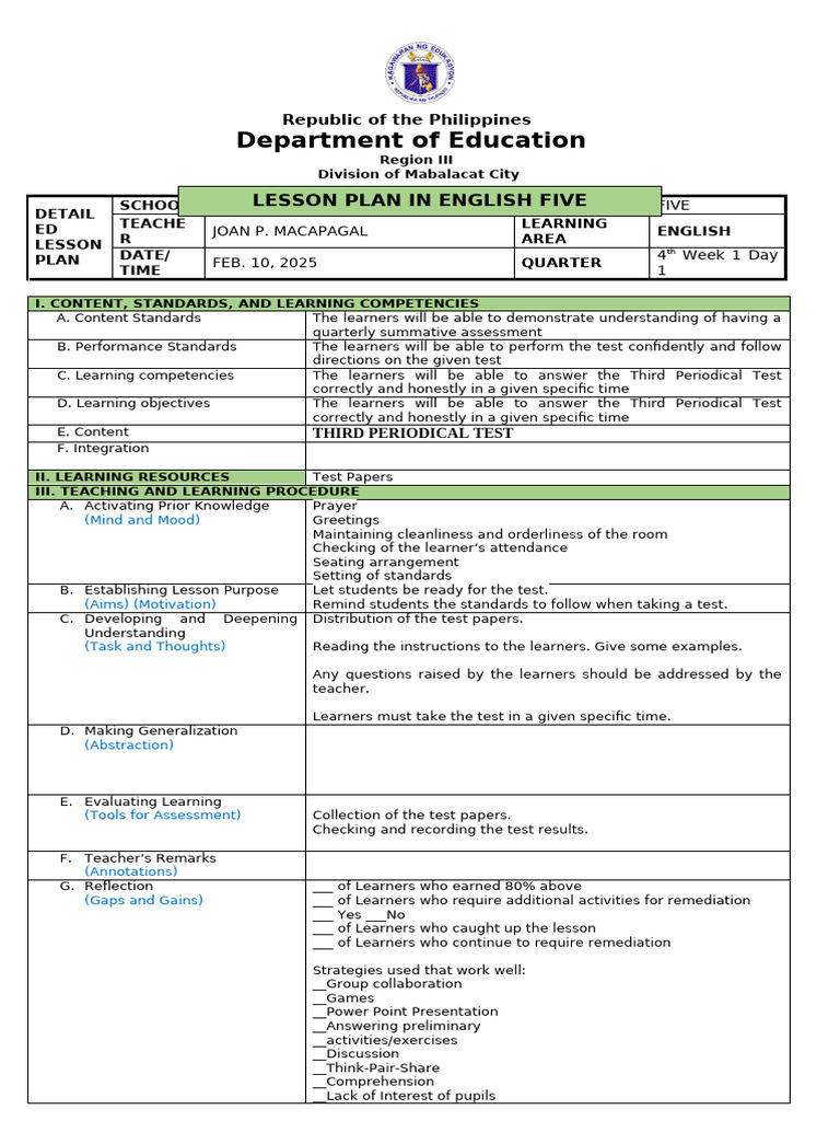 ENGLISH - Q3 - DLP - WEEK 9 DAY 1 To 5 - FEB 3 7 2025 | PDF | Multimedia | Learning