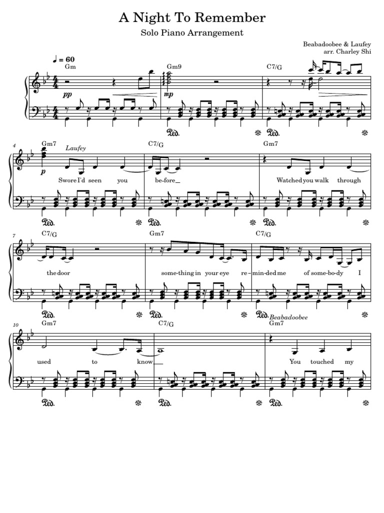 A Night To Remember Sheet Music | PDF