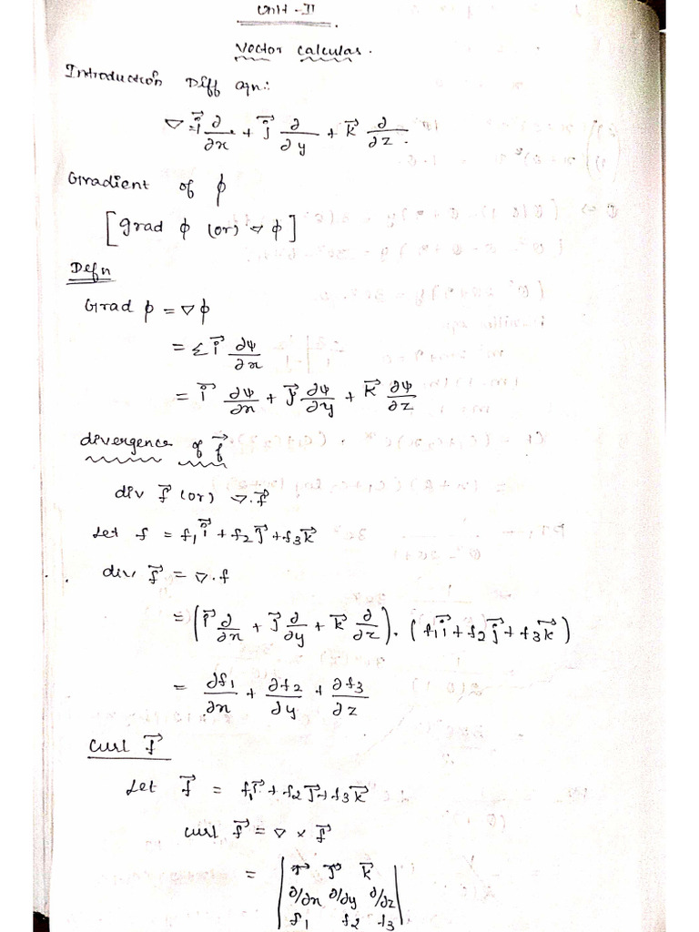 Vector Calculas Unit 2 | PDF