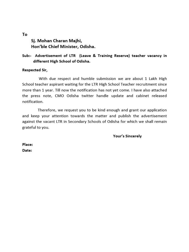 Letter To CM Ltr-Print | PDF