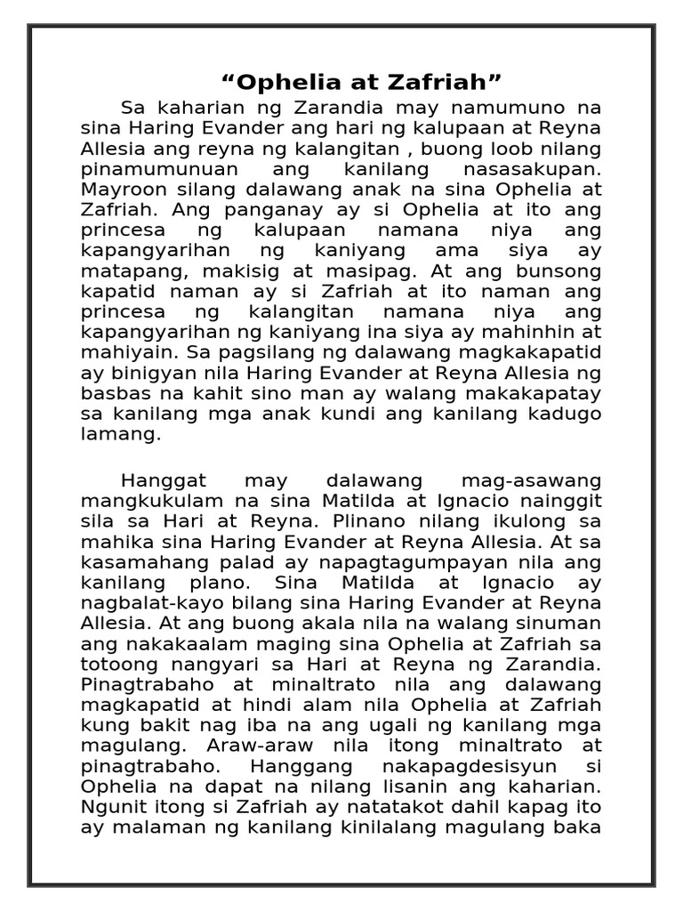 Ophelia at Zafriah | PDF